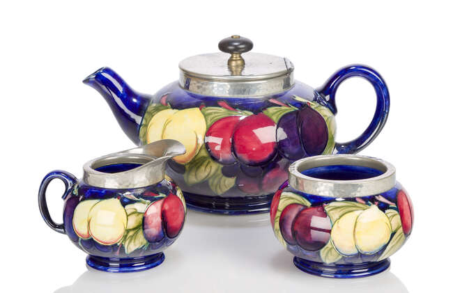 Roseberys London | William Moorcroft (1872-1945), a pewter mounted