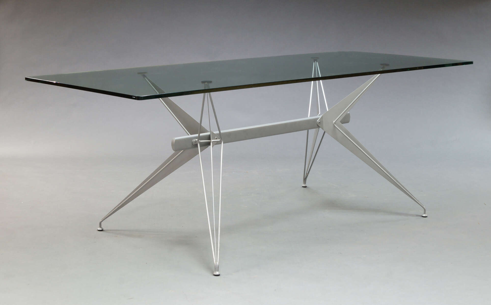 Roseberys London | Fasem International, a T/38 glass dining table, the