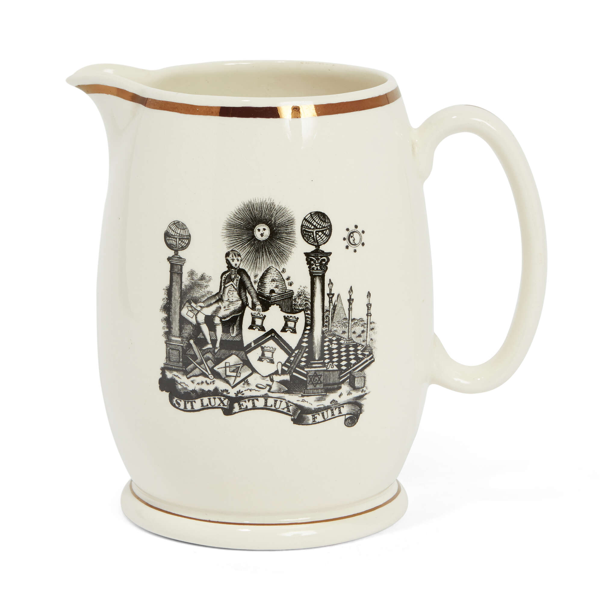Roseberys London | A Gray's Pottery Masonic jug, c. 1945 - 50, designed