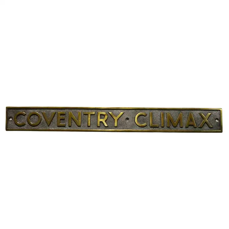 For Sale | Coventry Climax Cast Brass Plaque-For Sale