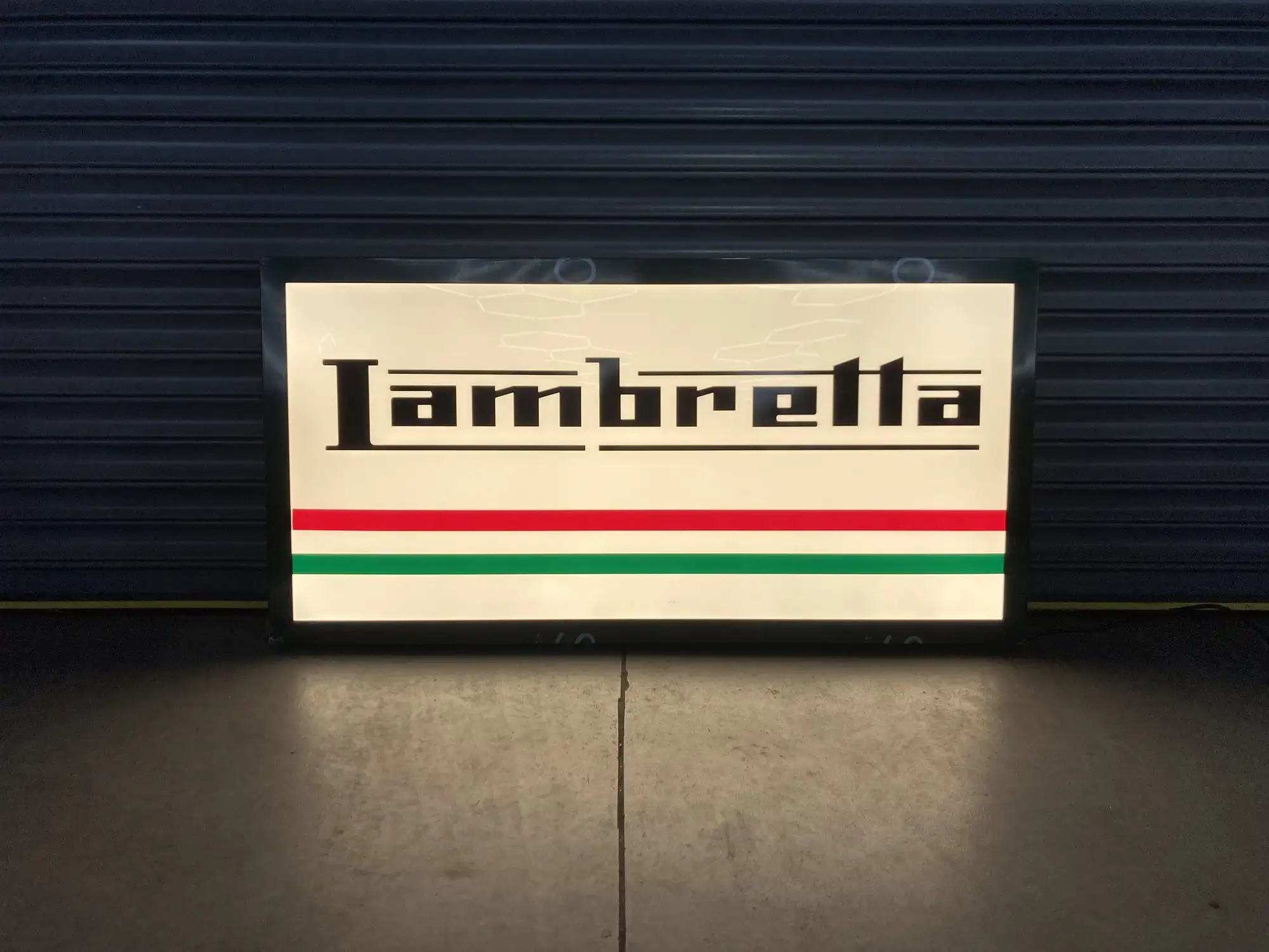Iconic Auctioneers | 'Lambretta' Illuminated Sign-Sold