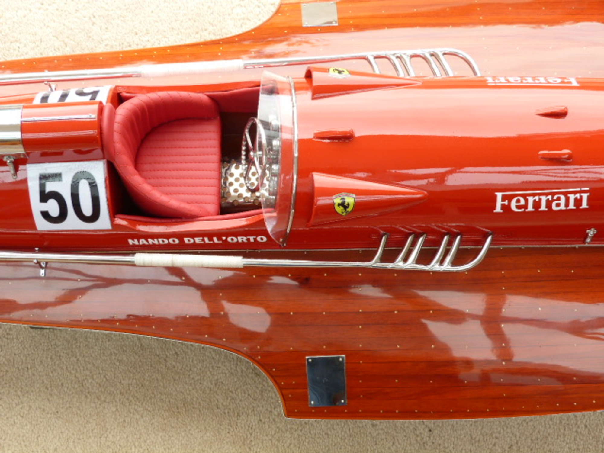 Iconic Auctioneers | Ferrari Hydroplane scale model boat.-Sold