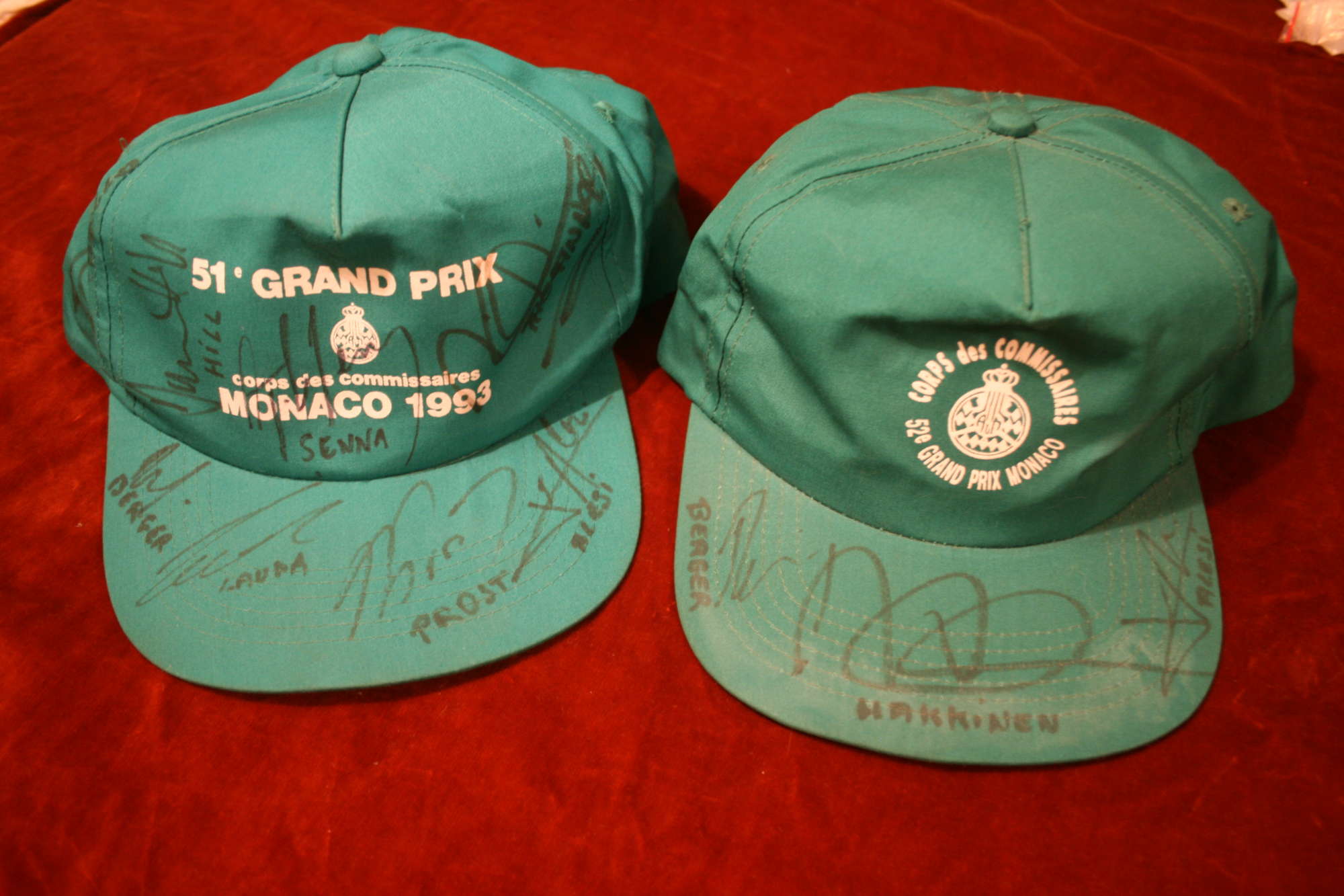 Iconic Auctioneers | Multi-Signed Monaco GP Baseball Caps-Sold