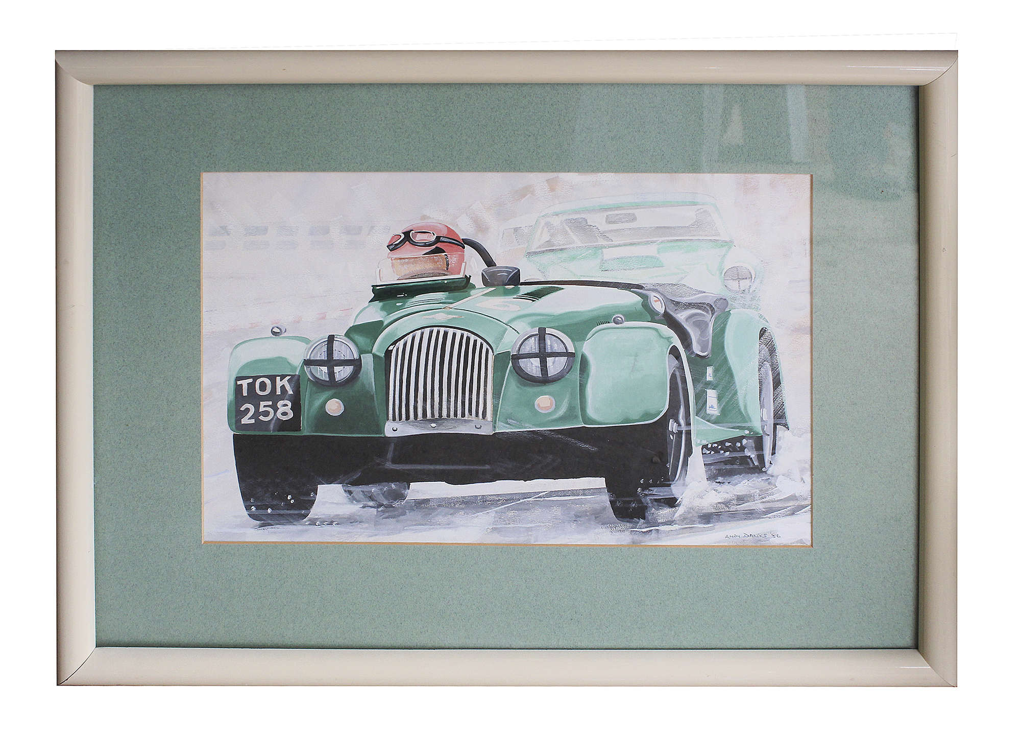 Iconic Auctioneers | Watercolour of Le Mans Morgan-Auction Lot