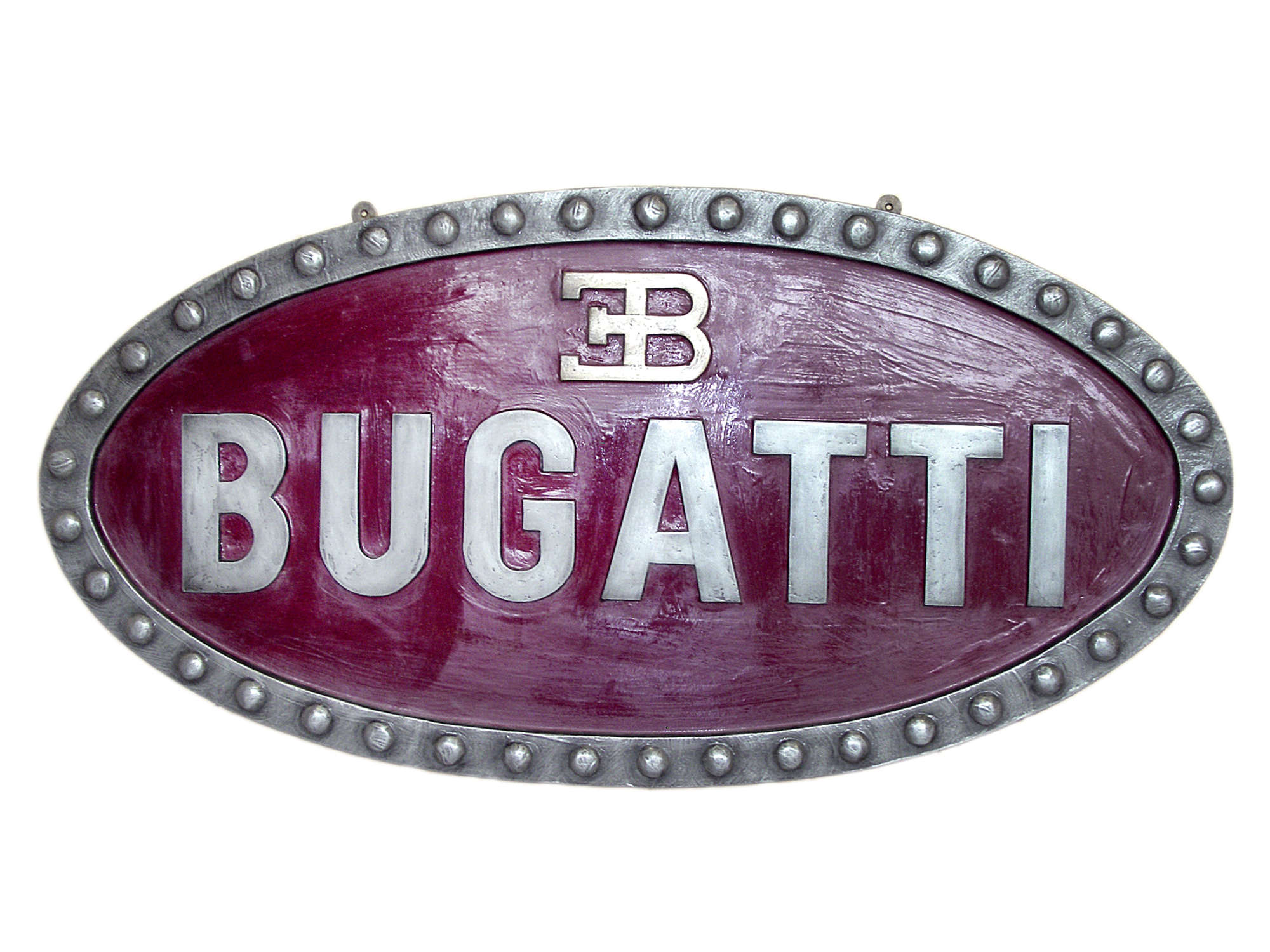 Iconic Auctioneers | Cold Cast Aluminium Bugatti Sign-Sold